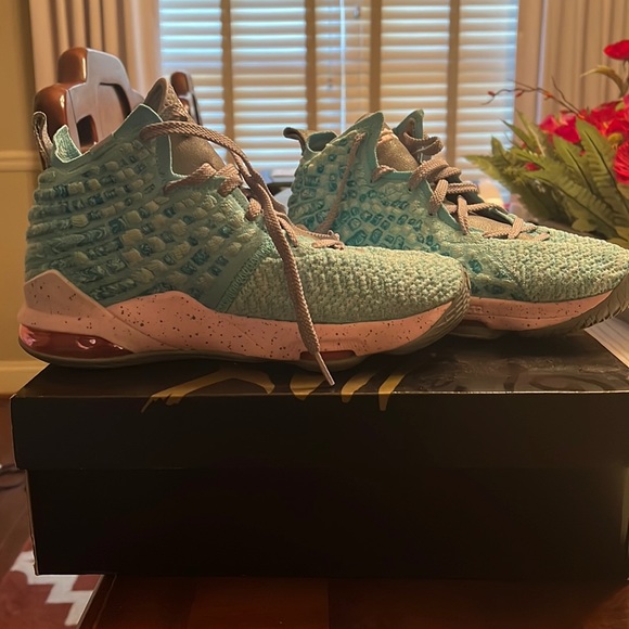 Nike Lebron | Shoes | Lebron Xvii Gs Aqua Pink Grey Nike | Poshmark